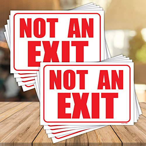 Snapklik.com : (10 Pack) Not An Exit Signs For Business 10x7 Self ...