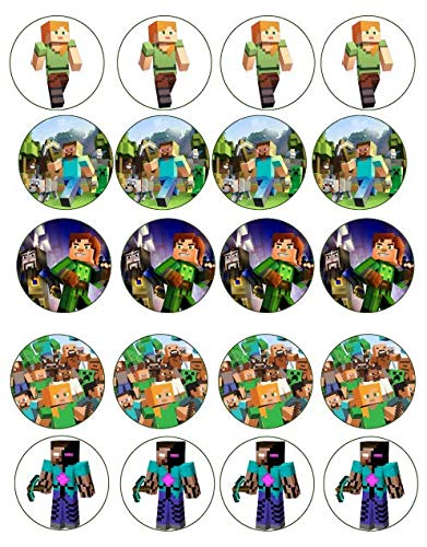 Minecraft Edible Image Minecraft Edible Sheet Minecraft Cupcake Toppers ...