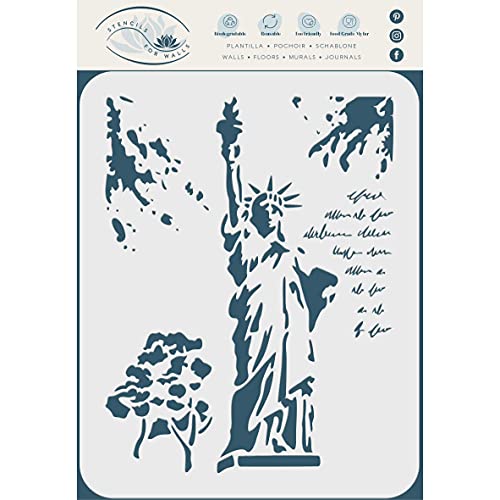 Statue of Liberty Stencil, 16.5 x 20 cm (S) – Scenery Mask Backdrop New ...