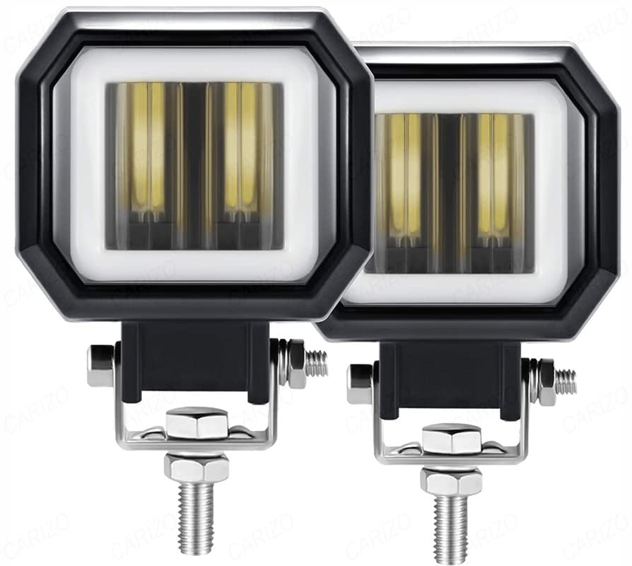 CARIZO LED Light Bar 6000K Spotlight DRL Angel Eyes Led Driving Light ...