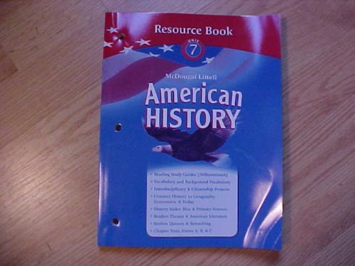 American History Resource Book Unit 7: McDougal Littell: 9780618821136 ...