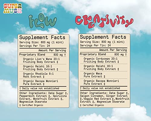 SuperMush Daily SuppleMint | Mushroom Mint Supplement | Mints for ...