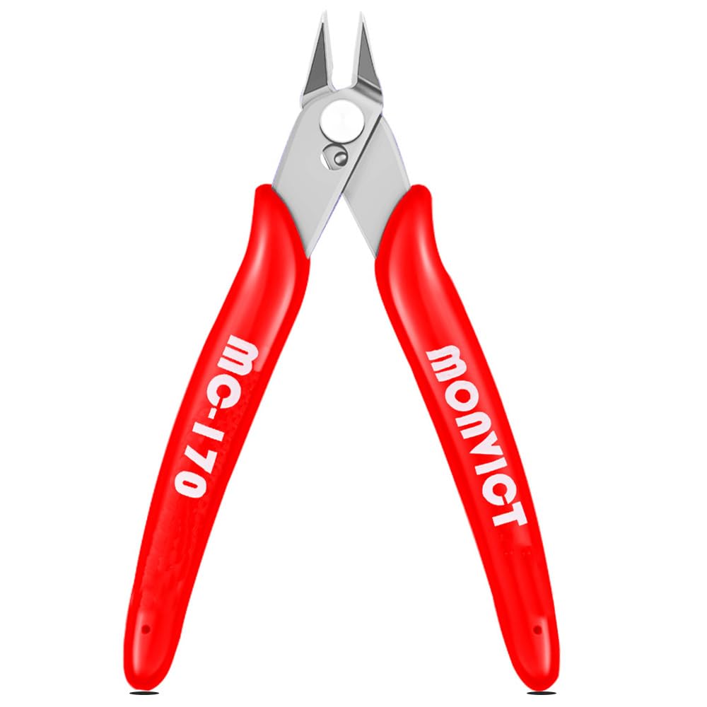 MONVICT Flush Cutters, 5 Inch Micro Wire Cutters with Ultra Sharp ...