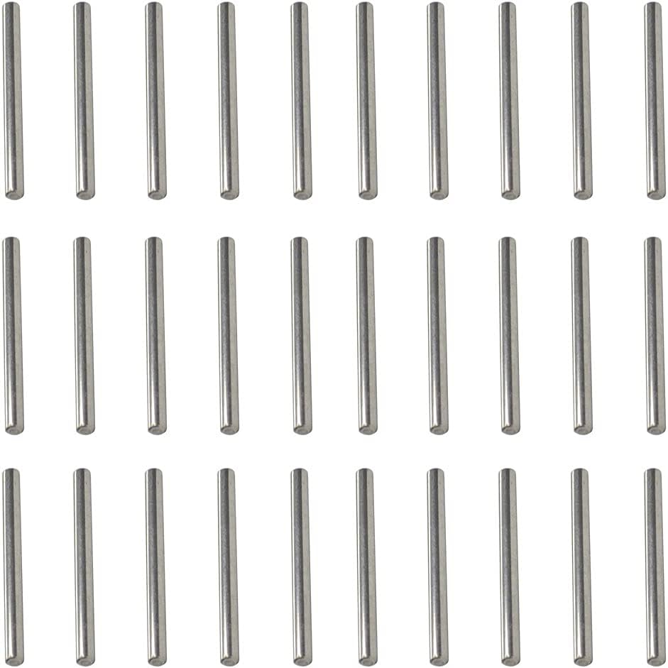 30 Pcs Stainless Steel Dowel Pin Solid Cylindrical Dowel Pin 3mm Shelf ...