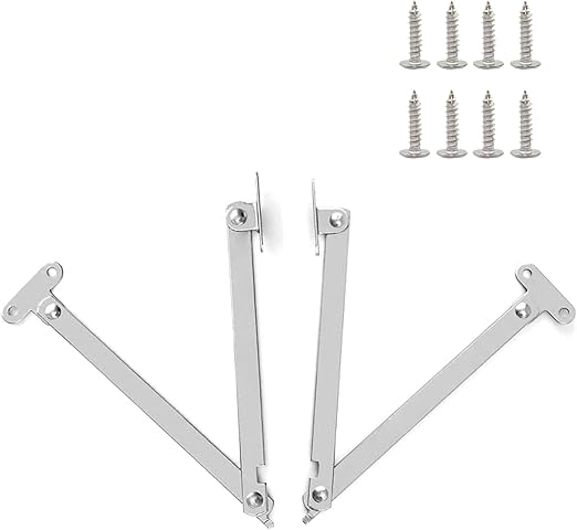 2 Pcs Steel Lid Stay Support Hinge,Steel Drop Down Hinge,Folding ...