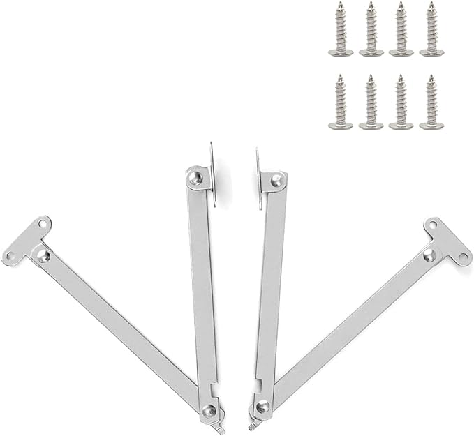 2 Pcs Steel Lid Stay Support Hinge,Steel Drop Down Hinge,Folding ...