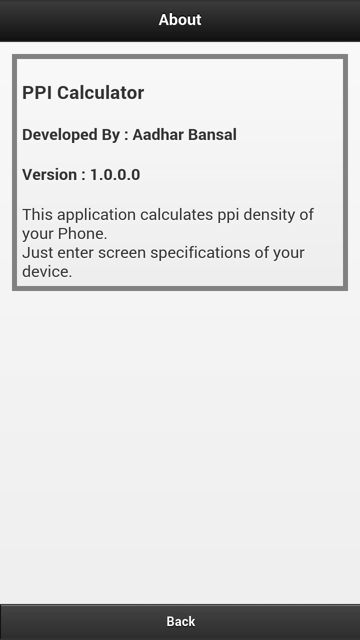 PPI Calculator - Application sur Amazon Appstore