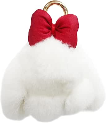 GADMEXILY Cute Plush Bunny Keychain Soft Fluffy Rabbit Keyring Gift for ...