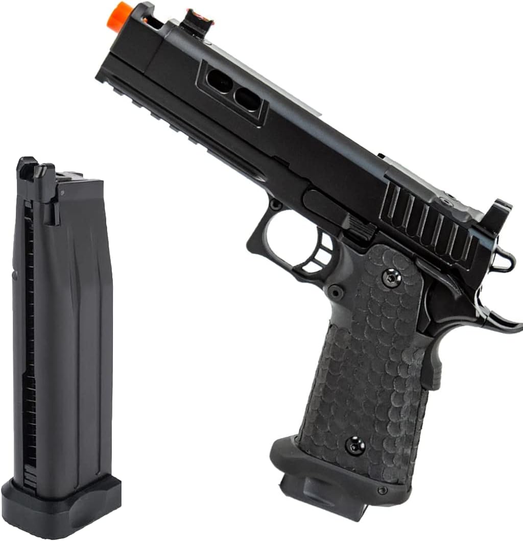 Amazon.com: Pistola extra de Airsoft Mag- R60 Full Metal Slide 350 FPS ...