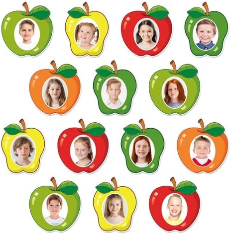 Amazon.com: JarThenaAMCS 45Pcs Back to School Apples Cutouts Colorful ...