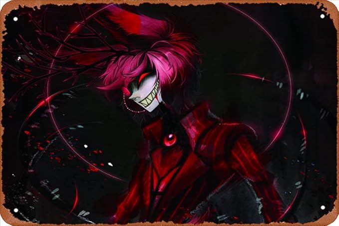 Amazon.com: Alastor Hazbin Hotel Comics Retro Tin Sign Durable Wall Art ...