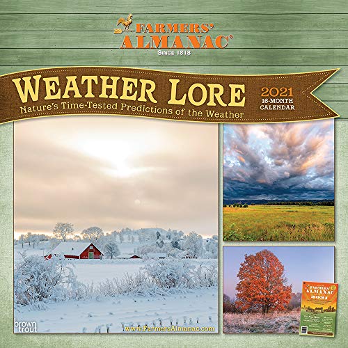 Farmers Almanac Weather Lore 2021 12 x 12 Inch Monthly Square Wall ...