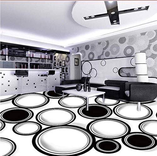 Cczxfcc Moderno 3D Azulejos De Piso Pintura Círculo Geométrico ...