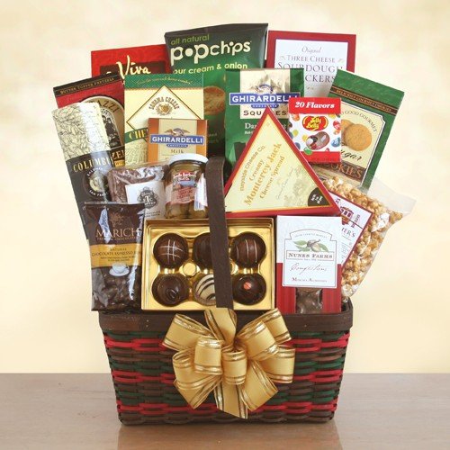 Amazon.com : Glittering Snow Gourmet Holiday Gift Basket : Gourmet Gift ...