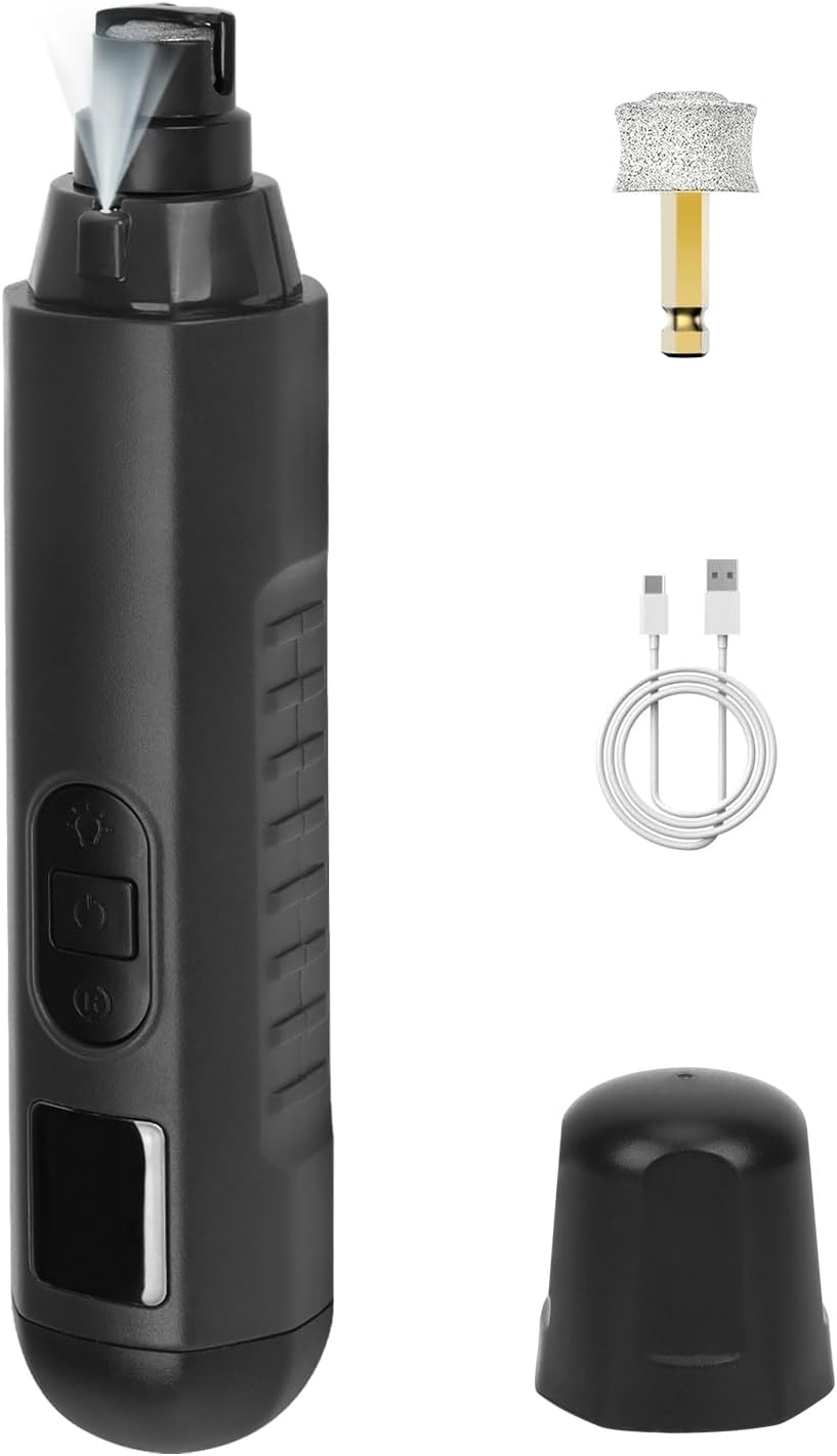 SUPERFA Electric Dog Nail Grinder With Dust Proof, 5 Speed Silent Dog ...