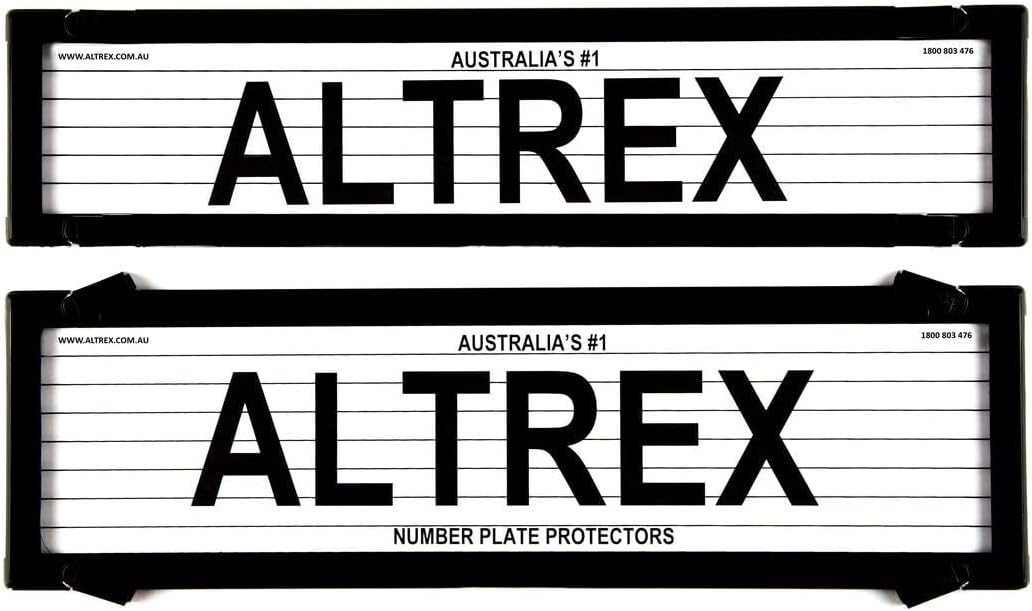 Number Plate Covers 6 Figure Premium & Slimline Black Lined One Pair ...