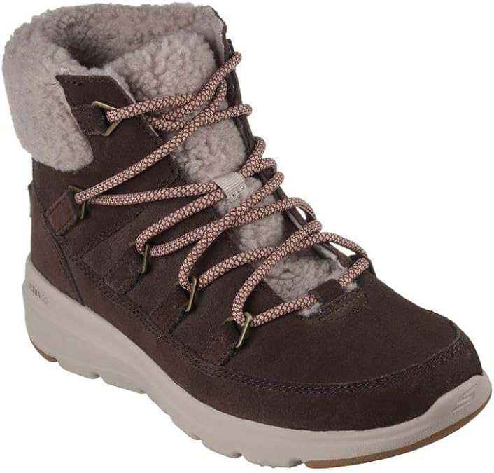 Amazon.com | Skechers Women's Glacial Ultra-Winter Is Coming, Chocolate ...