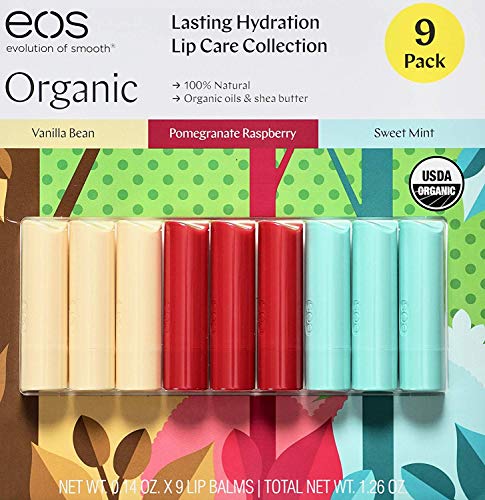 EOS Organic Lip Balm Care Collection, 9 Pack in Pakistan | WellShop.pk