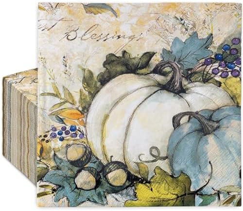 Amazon.com: JarThenaAMCS 100Pcs Fall Paper napkins Rustic Vintage ...