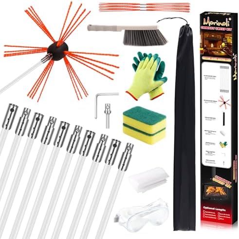 Amazon.com: Sealegend 33 Feet Chimney Cleaning Kit Chimney Brush ...