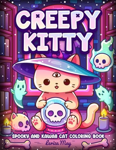 Amazon.com: Creepy Kitty Spooky and Kawaii Cat Coloring Book: Cute ...