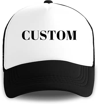 Amazon.com: Custom Hat Add Your Own Design Here Custom Logo Hat ...