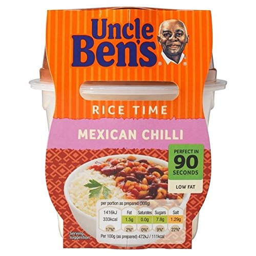 Amazon.com : Uncle Ben's Rice Time Mexican Chilli Medium Microwave ...