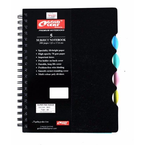Gold leaf 5 Sub Note Book Small - (50 pcs) : Amazon.in: Office Products