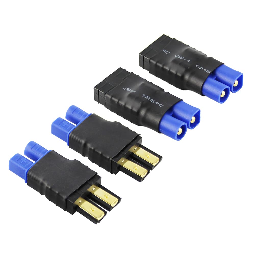 Amazon.com: rflaueo 4pcs Compatible with TRX to EC3 Male Female RC ...