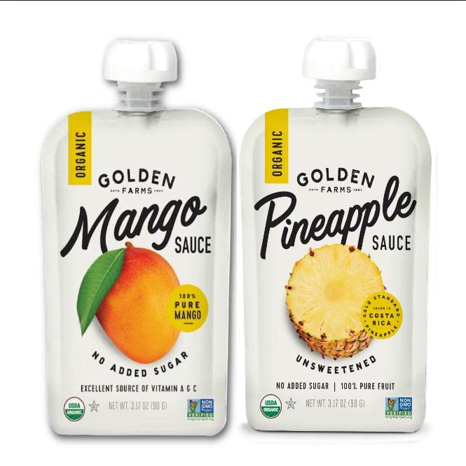 Amazon.com : Golden Farms Organic Pineapple Mango Variety Pack Sauce in ...