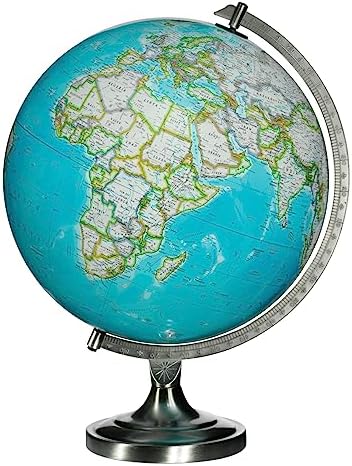 Amazon.com: Blue Ocean 2 Way Map, Illuminated World Globe, Raised ...