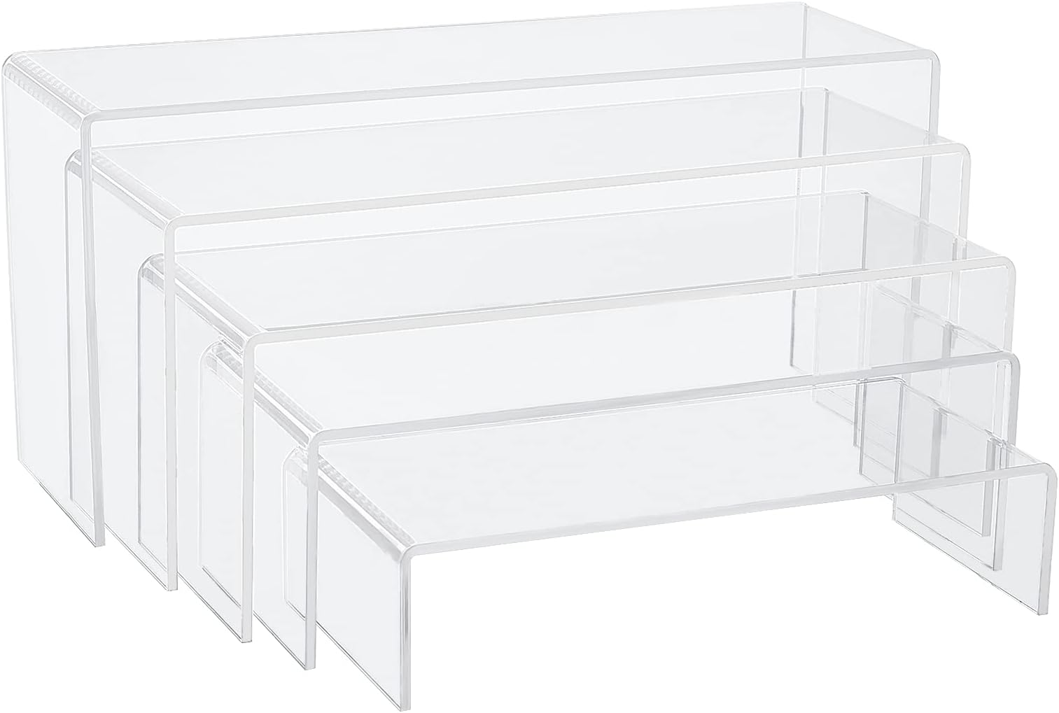 Clear Acrylic Riser Display Stand (W300 D100 H200 T8) : Amazon.co.uk ...