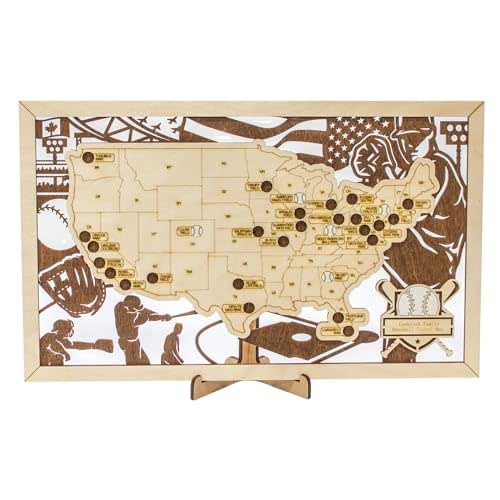 Amazon.com: Personalized Ballpark Map Stadium Sign Wooden : Home & Kitchen