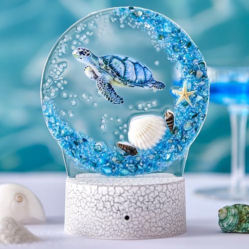Baquler Ocean Sea Turtle Night Light 3D LED Desk Lamp 16 Color Change ...