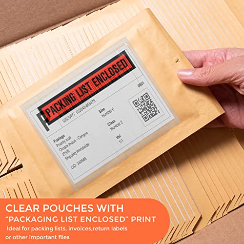 Packing Slip Envelope Pouches By PackageZoom 100 Pack Clear Self packing-slip-envelope-pouches-by-packagezoom-100-pack-clear-self