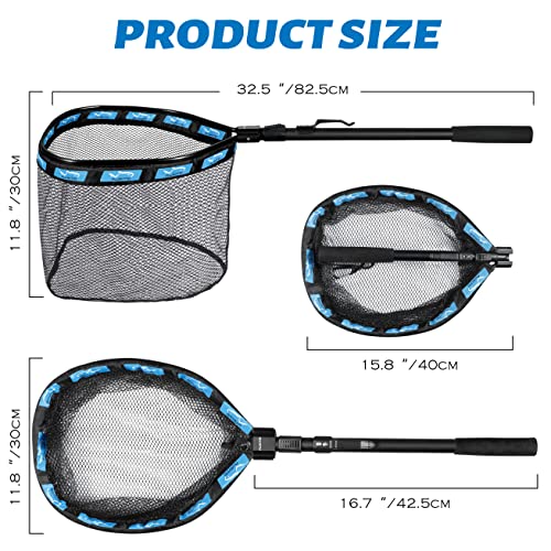 Snapklik.com : Floating Fishing Net, Rubber Coated Fish Net For Easy ...