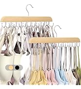 Amazon.com: NANATI 2 Pack Bra Hangers for Closet Organizer, Wooden Tank Top Hanger, Bra ...