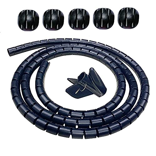 Cable Conduit Black, Cable Organiser, 2 Pieces Universal Cable ...