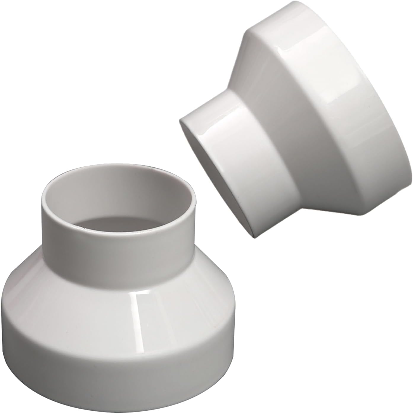 2 Pcs 6 to 4 Inch Duct Reducer Increaser ABS Air Duct Adapter,4 to 6 ...