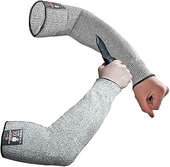 Cut Resistant Safety Arm Sleeves, Level 5 Protection Work Arm Wrist ...