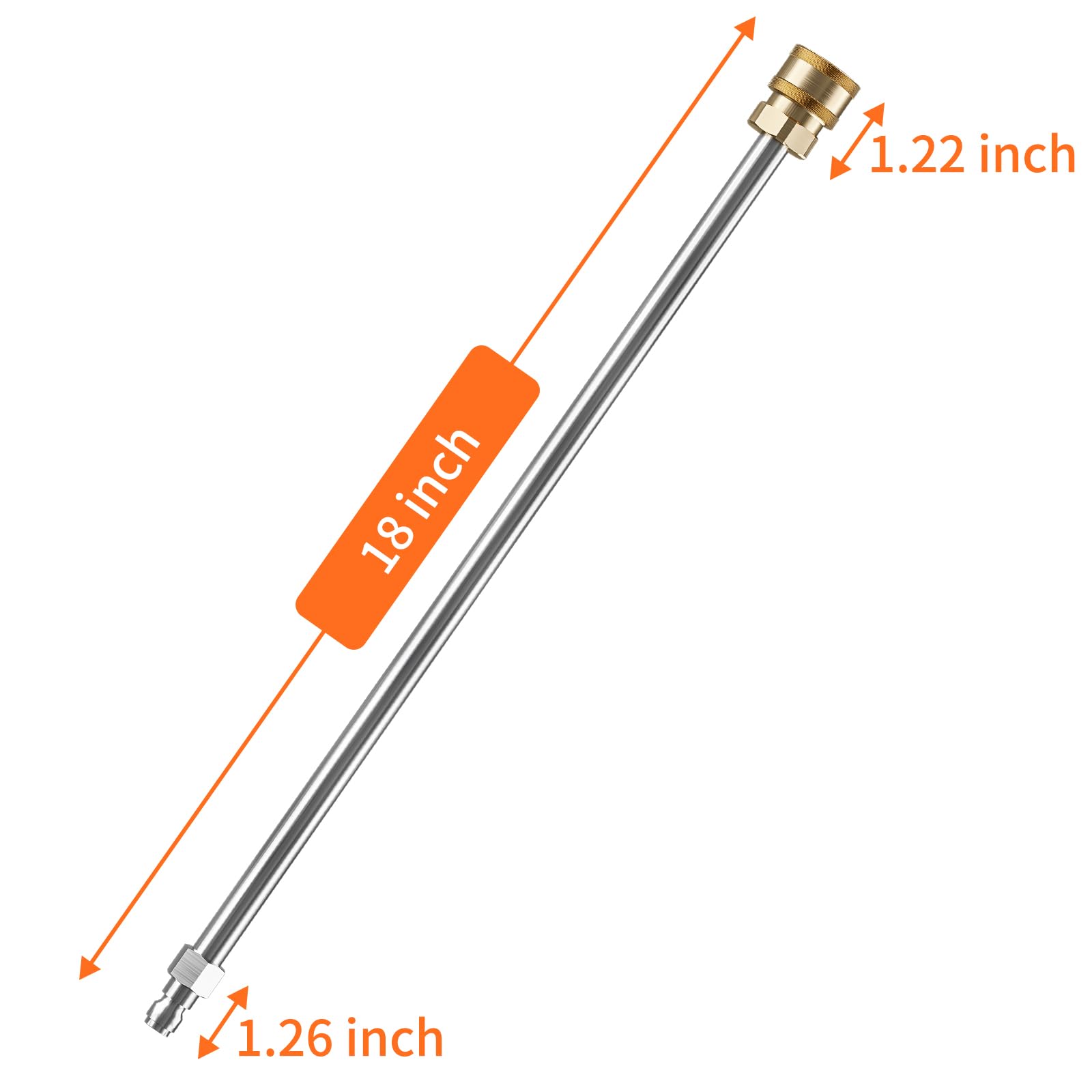 Snapklik.com : High Pressure Power Washer Wand 18 Inch, Universal Lance ...