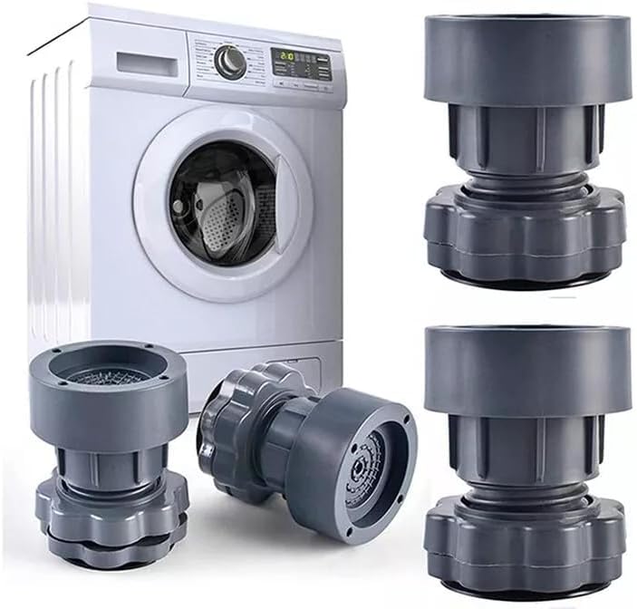 HENGLOBE Washing Machine Vibration Feet Pad 4 PC Adjustable Highly Non ...