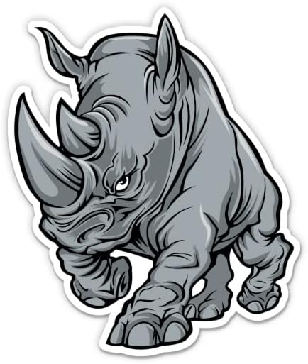 Amazon.com - Rhino - 3" Vinyl Sticker - for Car Laptop Water Bottle ...