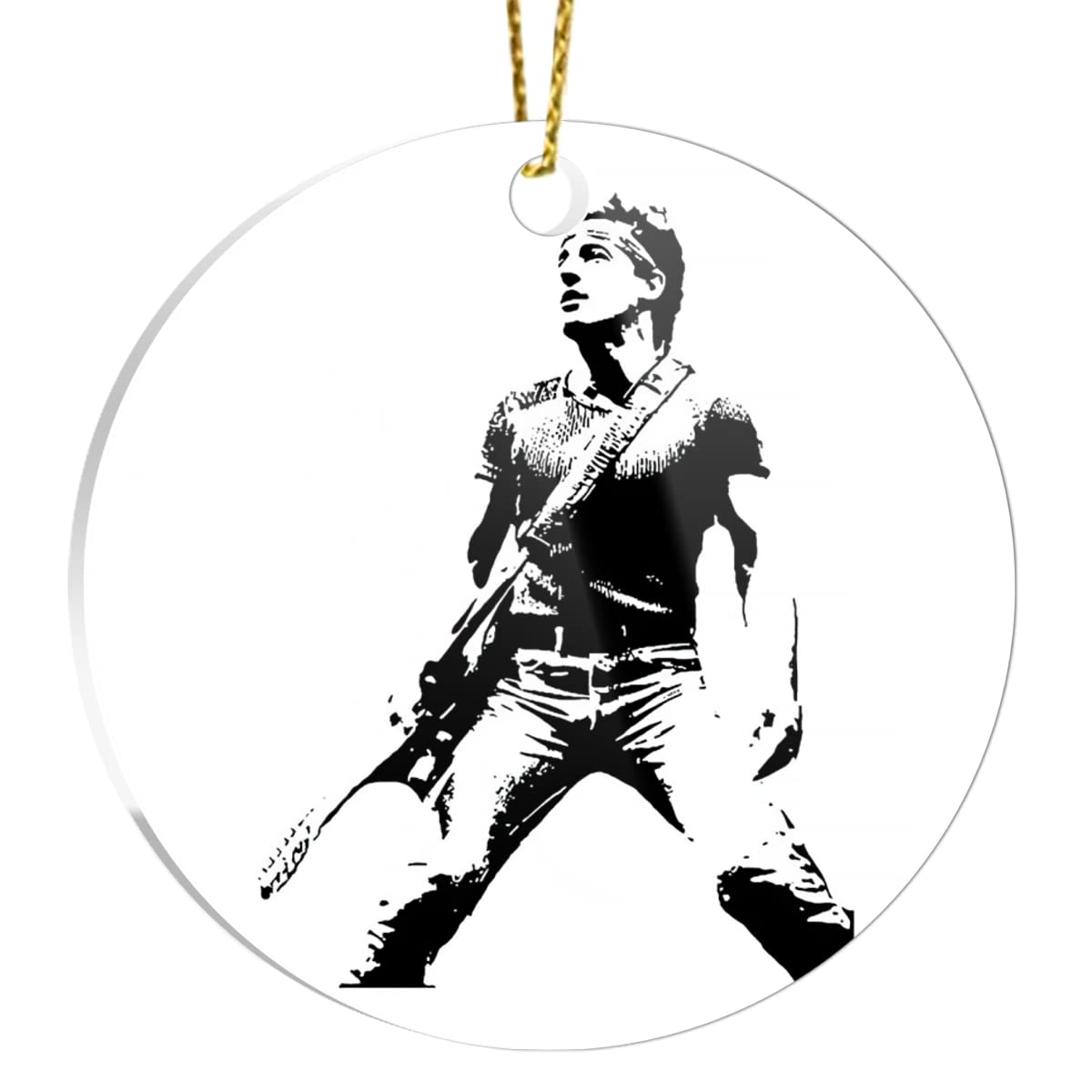 Amazon.com: Christmas Tree Ornaments Bruce Decor Springsteen Circle ...