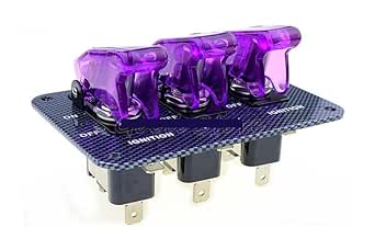 1CPS Transparent Purple Lid and Blue Light 12V LED Cover Aircraft ...