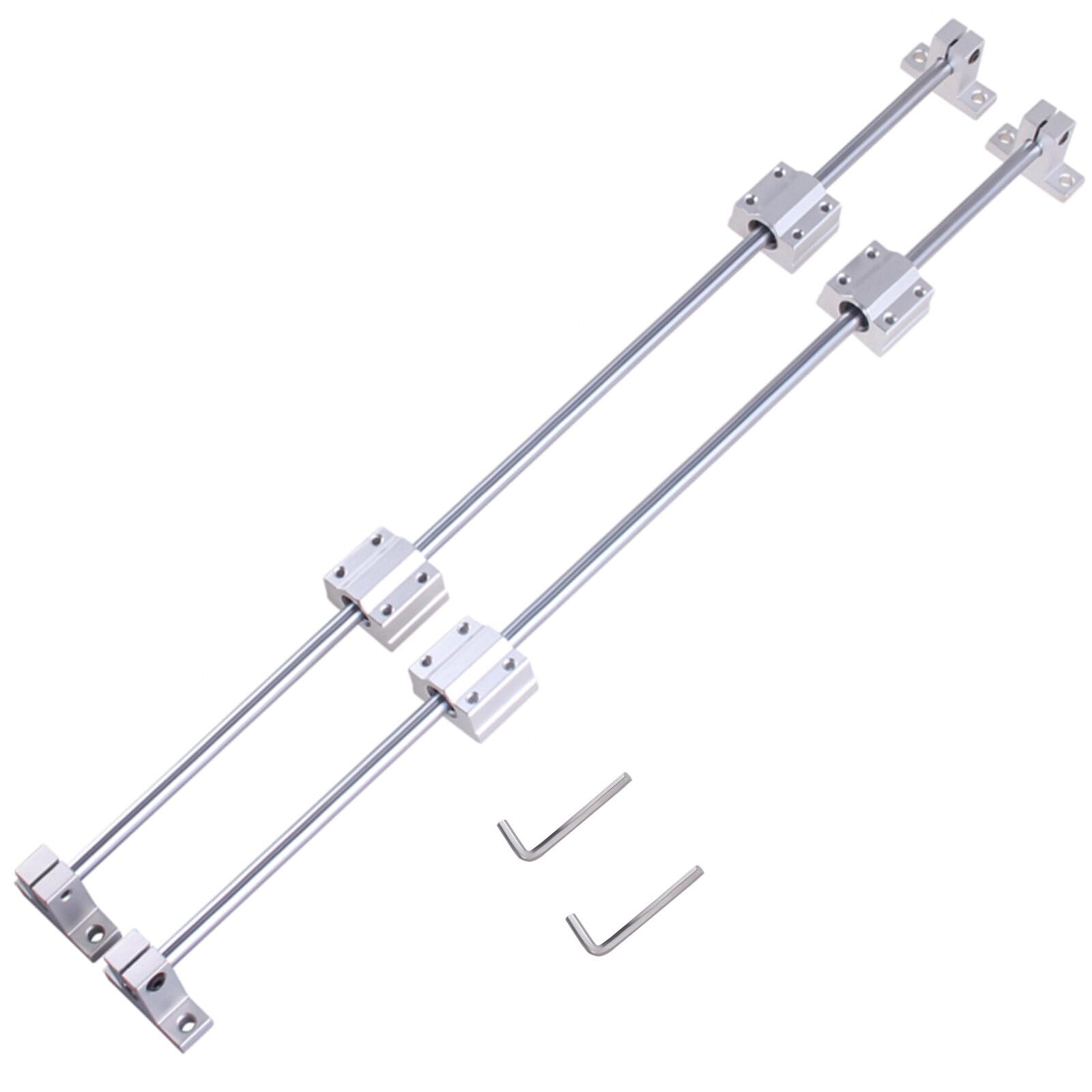 Snapklik.com : GUWANJI 2Pcs 20x1200mm Linear Shaft Optical Axis + 4Pcs ...