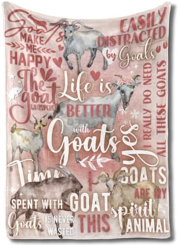 Amazon.com: Carwayii Goat Blanket Goat Gifts for Kids Men Women Cute ...