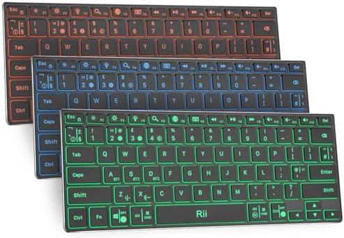 Rii K16 Bluetooth Keyboard with Touchpad, Rechargeable Wireless ...