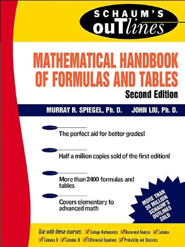 Schaum's Mathematical Handbook of Formulas and Tables (text only) 2nd ...