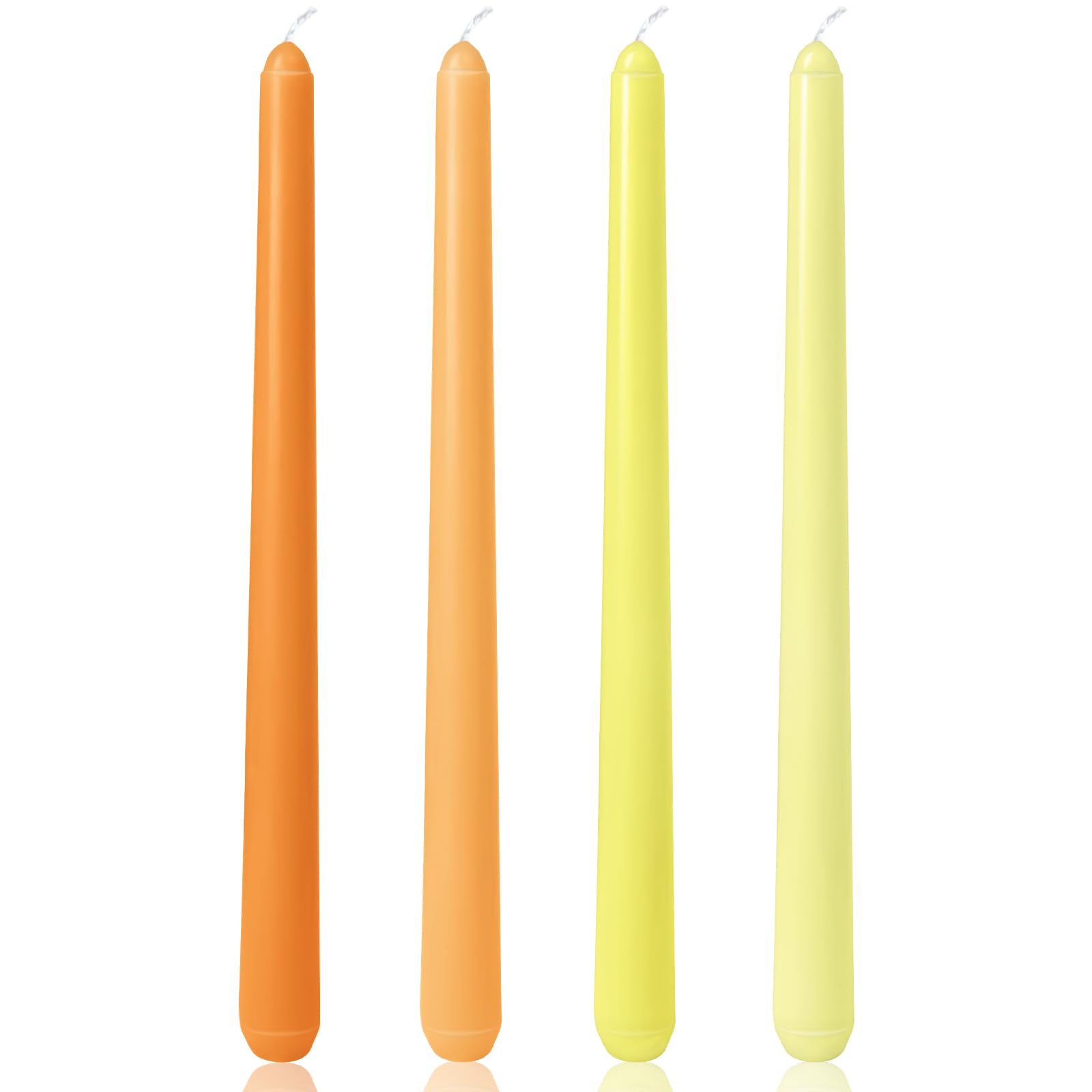 Amazon.com: 10 Inch Gradient-Yellow Taper Candles for Summer Parties, 4 ...